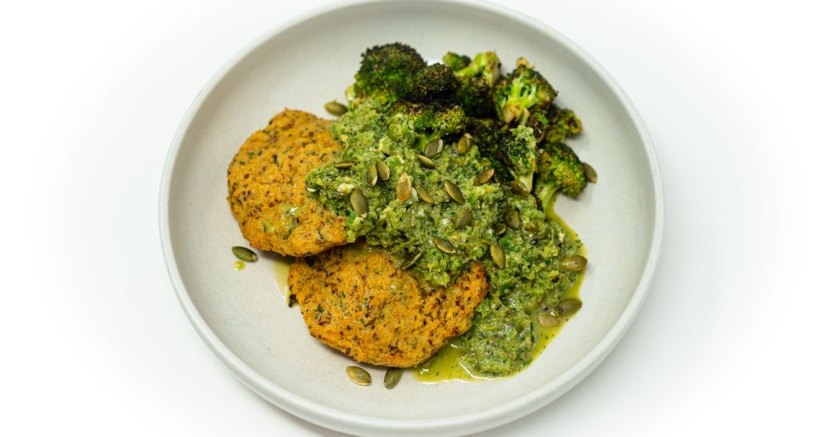 Hake And Potato Fish Cakes With Green Pepper–Herb Salsa Recipe By He Cooks®