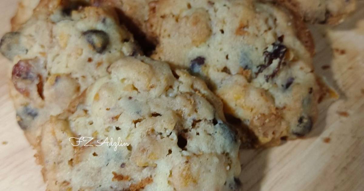 Resipi Vanilla Crunchy Cornflakes With Golden Raisin oleh FZ Adzlin ...