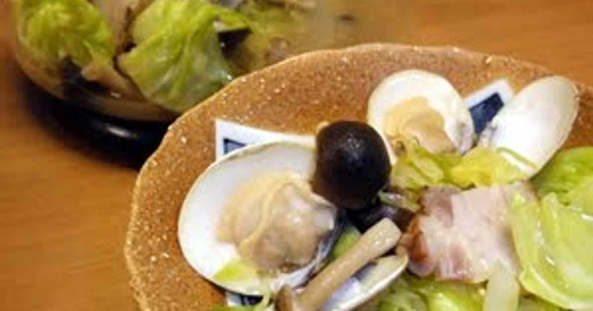 Sake Steamed Surf Clams With Cabbage Made In The Microwave Recipe By ...
