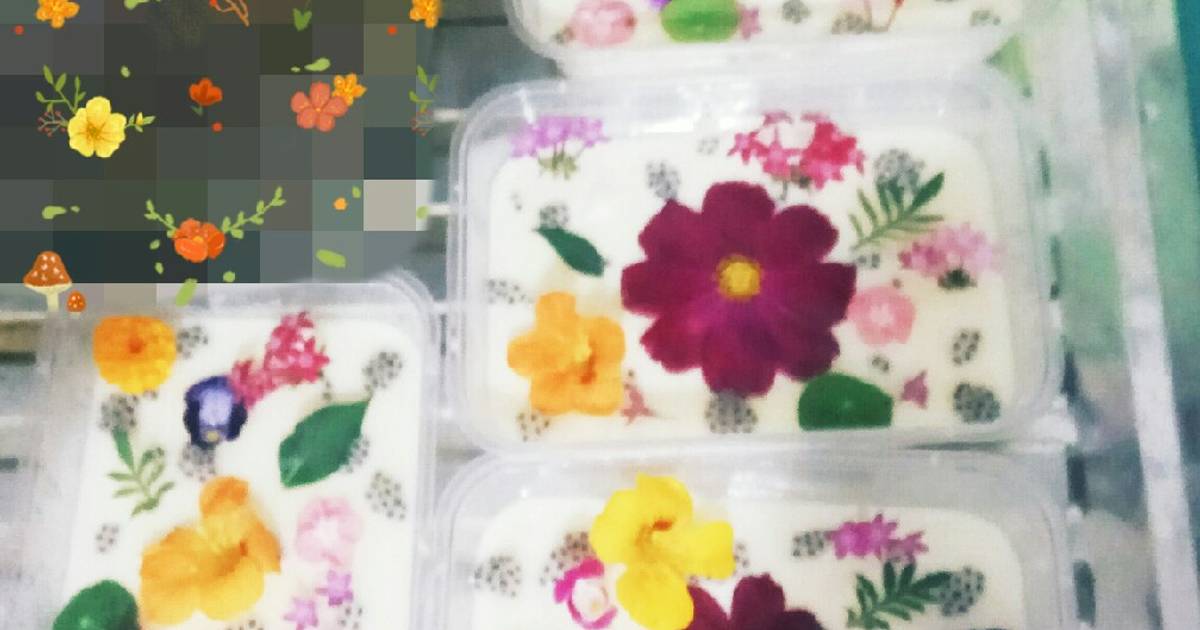 Resep Puding edible flower (edible flower milky puding) oleh Mommy ...