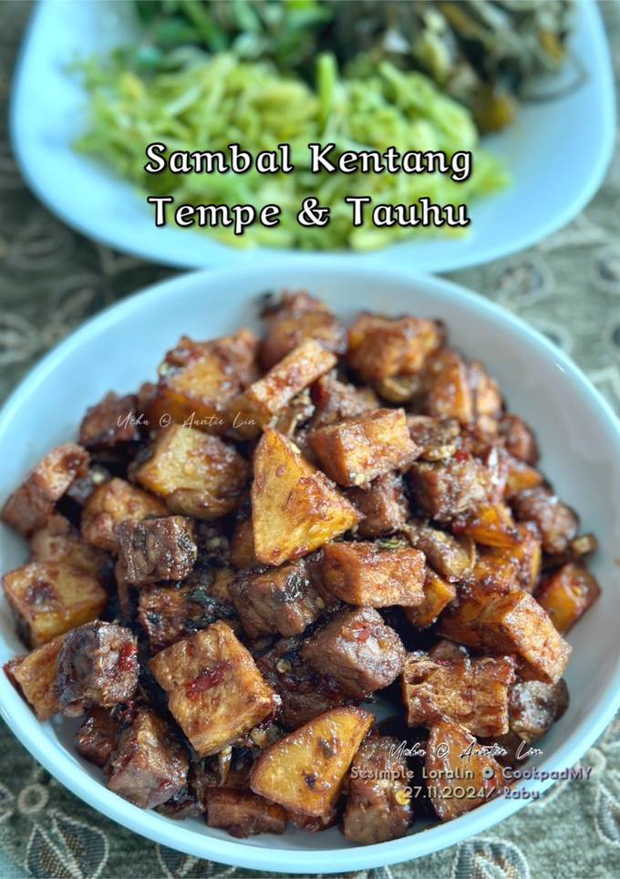 Resipi Sambal Kentang, Tempe & Tauhu oleh Sesimple Loralin - Cookpad