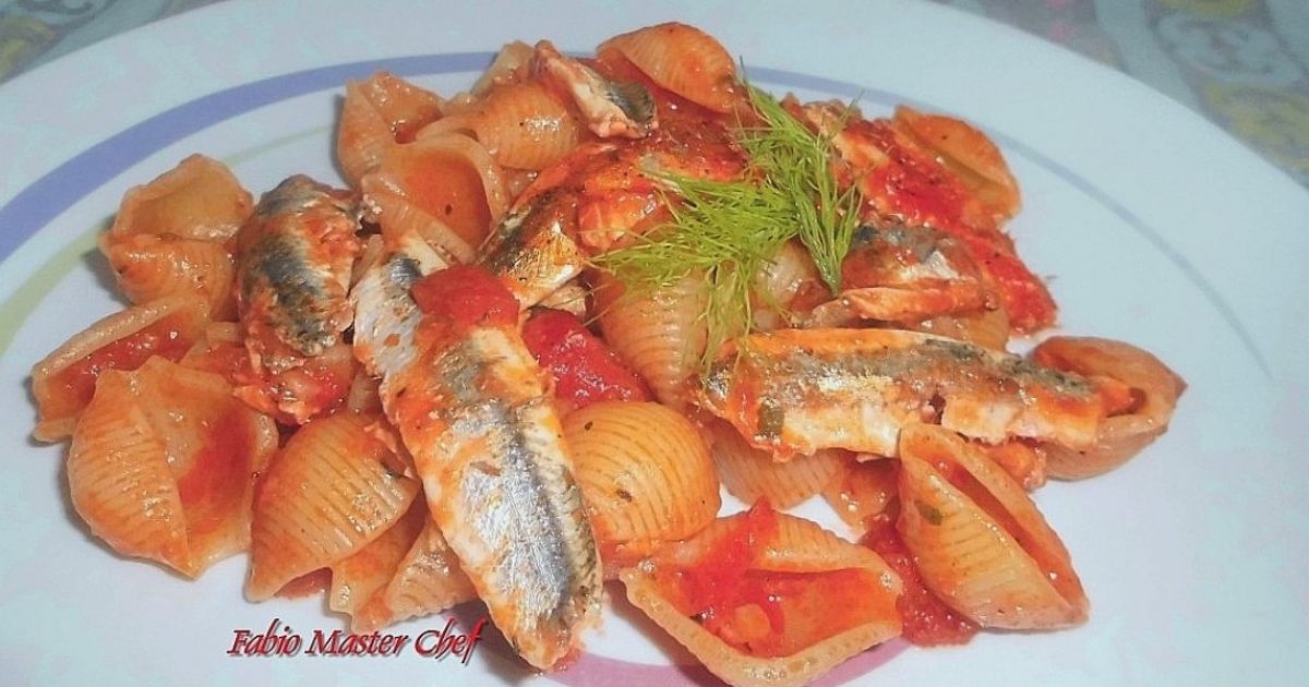 Ricetta Conchiglie Con Alici Freschi E Pomodorini Freschi di Fabio Del ...