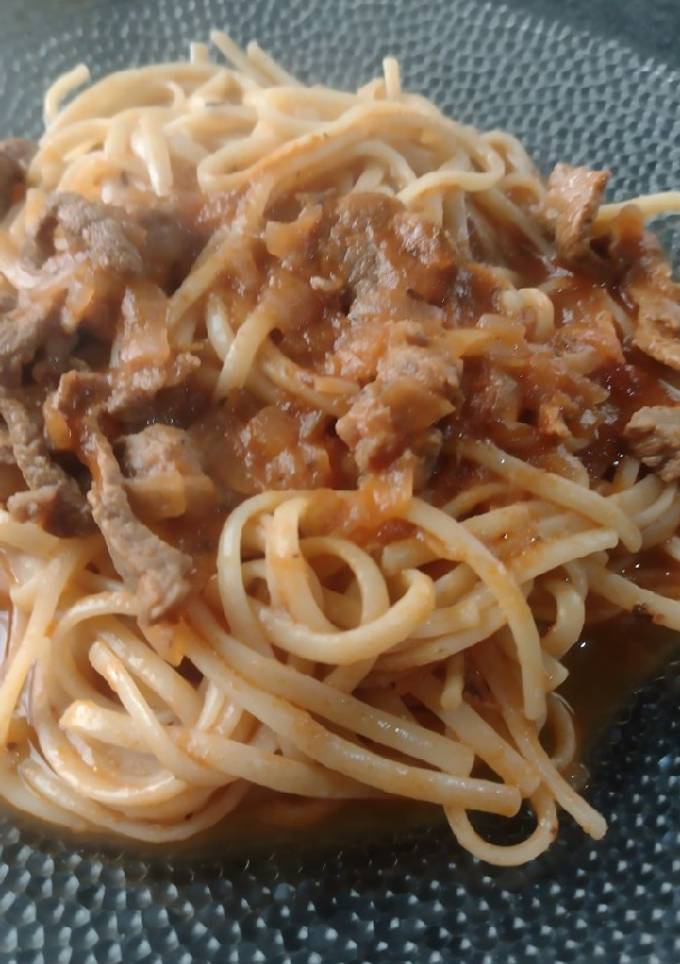 Fideos con tuco Receta de Jhoaa Rodriguez- Cookpad