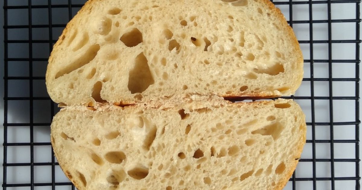 Resep Roti Sourdough/ Basic Sourdough Country Bread (Tanpa Banneton Dan ...