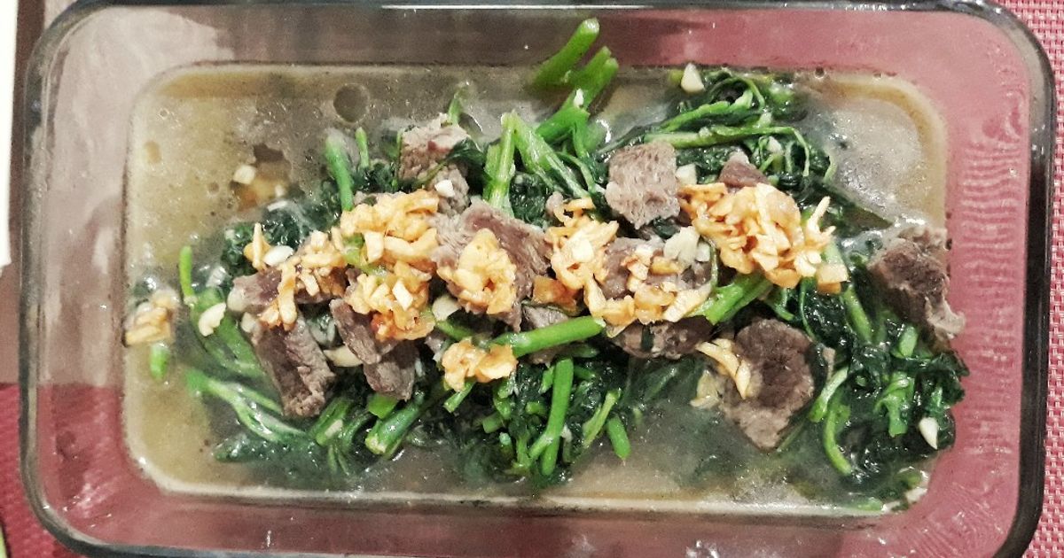 Resep Selada Air Cah Daging oleh Wilda Sari - Cookpad