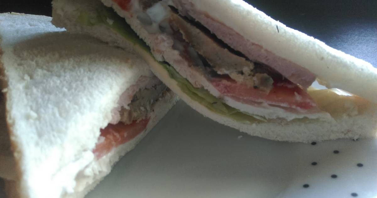 Mandys Christmas Turkey and ham leftover sambo Recipe by mandy - Cookpad