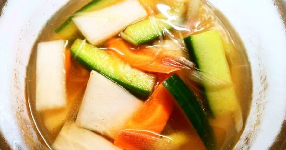 Mul (Water) Kimchi Instant Pickles Recipe By Cookpad.Japan