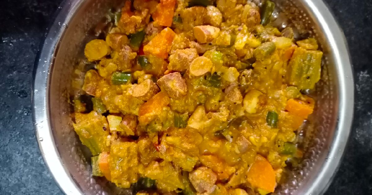 Jackfruit Seed Mixed Veg Sabzi Recipe by Malini - Cookpad