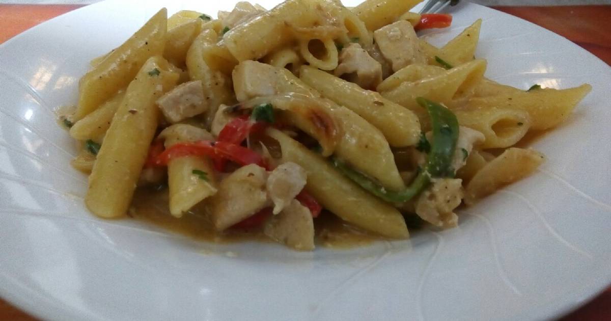 Penne con pollo - 52 recetas caseras- Cookpad