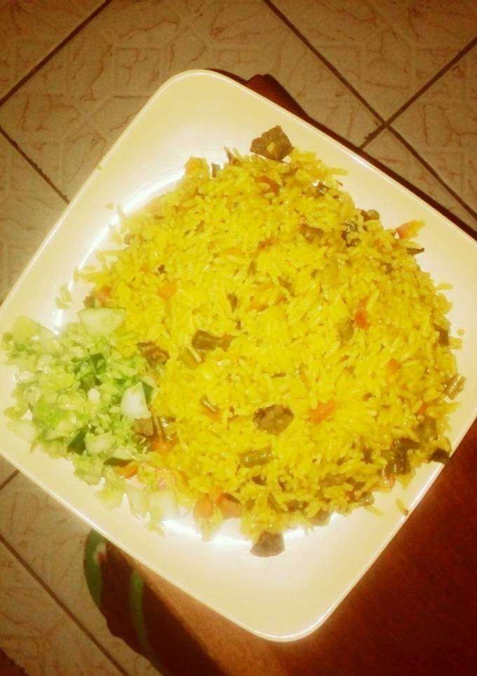 Turmeric Fried Rice Recipe by Vera Aboi - Cookpad