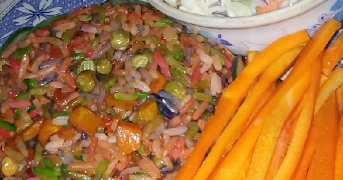 Rainbow Fried Rice Recipe by Azzahra's Kitchen - Cookpad