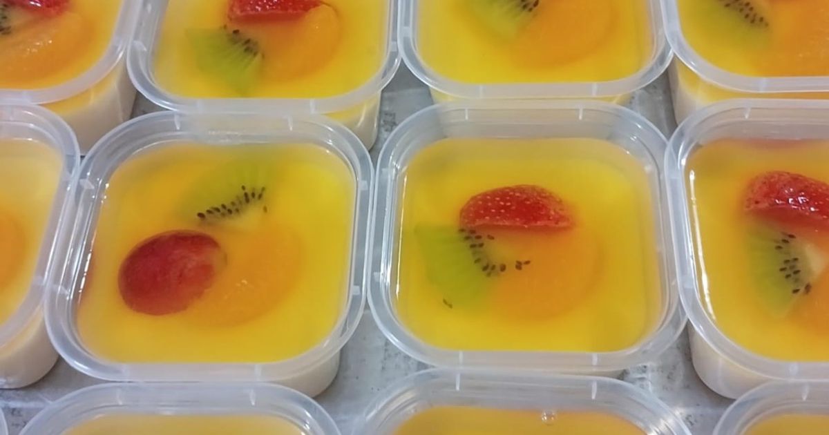 Resep puding jeruk susu rumahan enak dan mudah - Cookpad