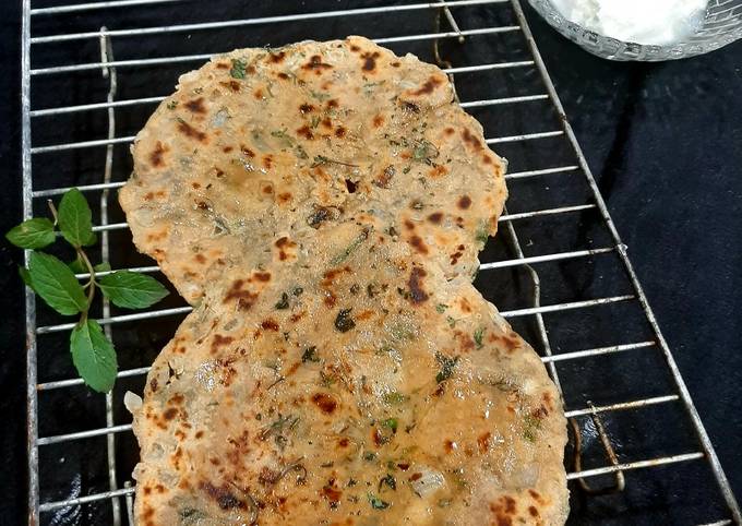 प्याज पुदीने की रोटी(pyaz pudine ki roti recipe in hindi) रेसिपी बनाने ...
