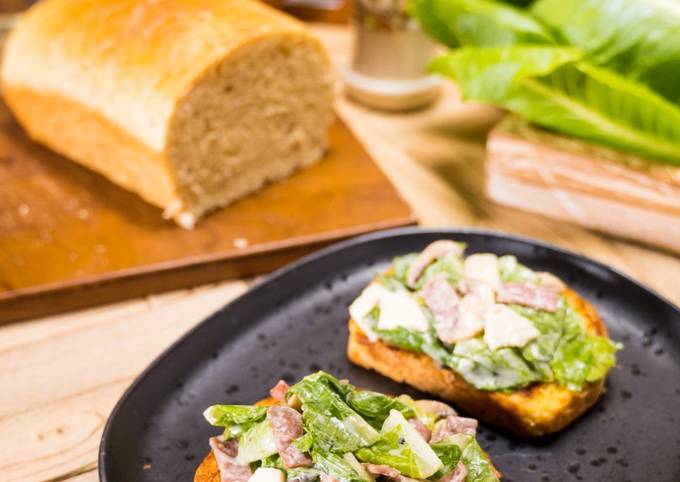 Resep Ceasar Salad Toast oleh Amanda Chastity - Cookpad