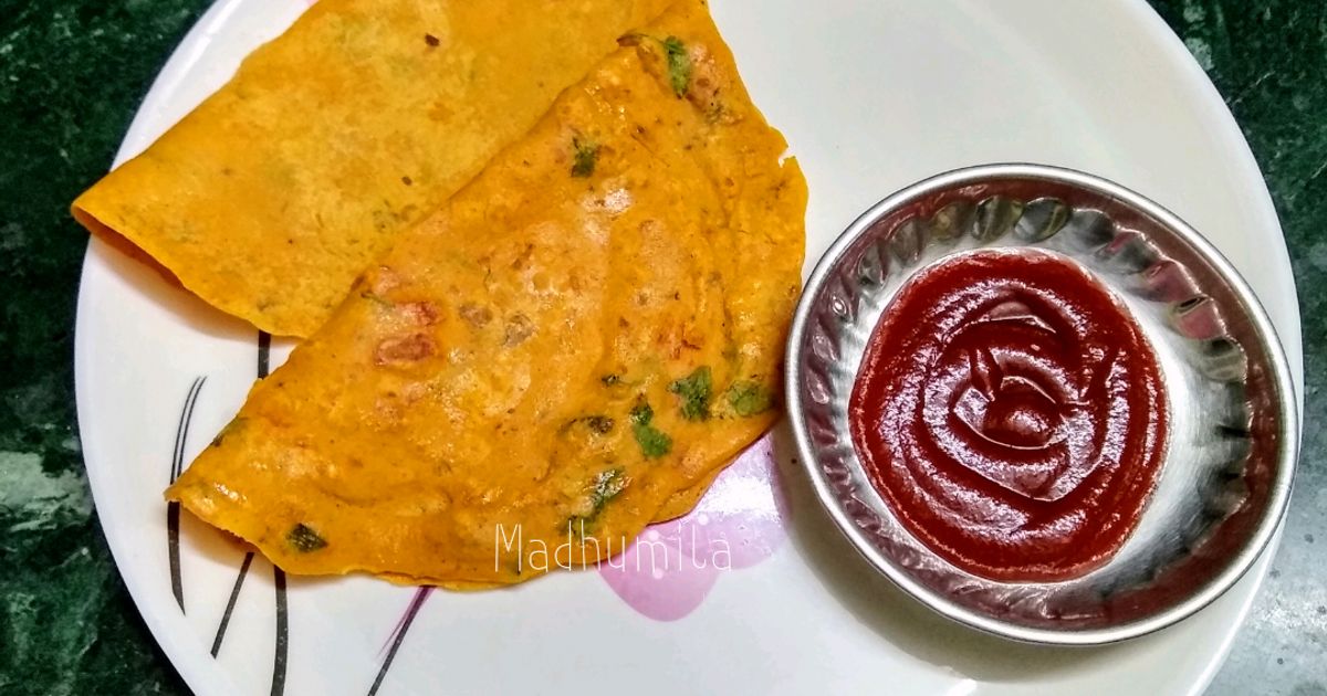 Masala Besan Chilla With Thin Crust Recipe by Dr.Madhumita Mishra - Cookpad