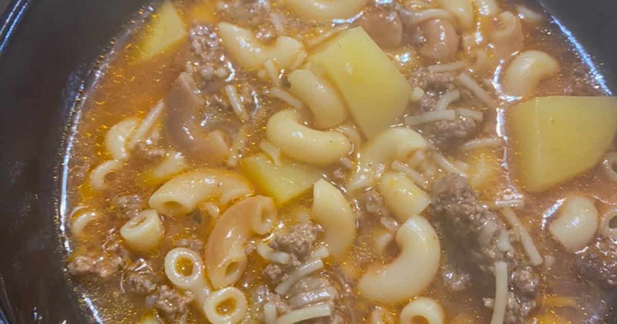 Sopita De Coditos Con Carne Molida Receta de Laura McCullough- Cookpad