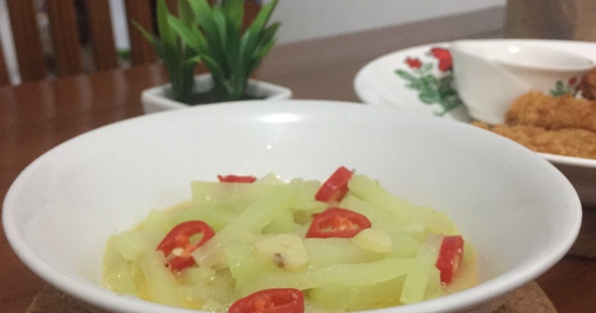 Resep sayur labu siam kuah susu rumahan enak dan mudah - Cookpad