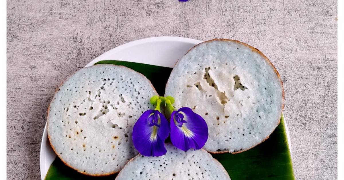 Resep Serabi Bunga Telang Saus Kinca Gula Merah oleh Dapur Amalia Rizki ...