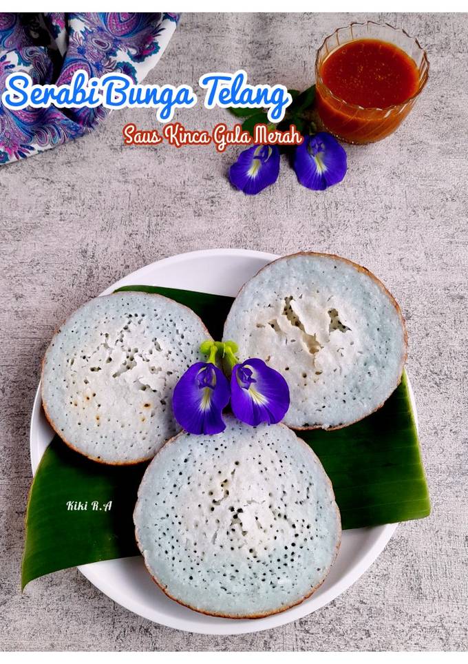 Resep Serabi Bunga Telang Saus Kinca Gula Merah oleh Dapur Amalia Rizki ...
