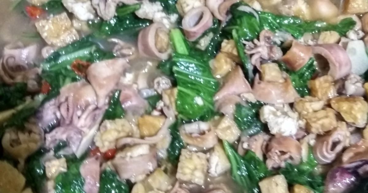 Resep Tumis Sawi Cumi Tahu Tempe oleh Mamak Dnya3 - Cookpad