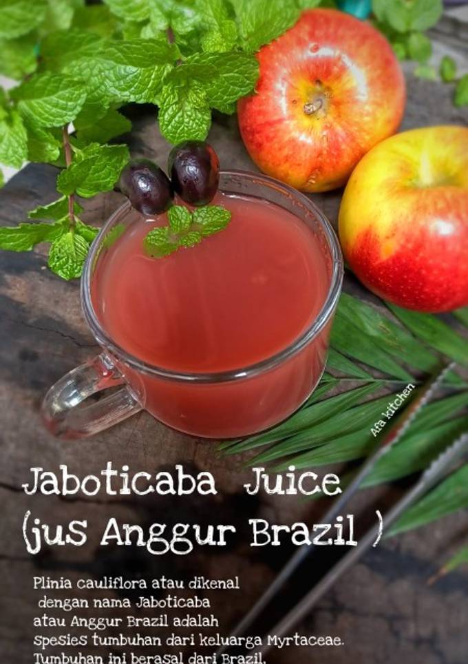 Resep Jaboticaba juice (jus anggur Brazil) oleh afa kitchen - Cookpad