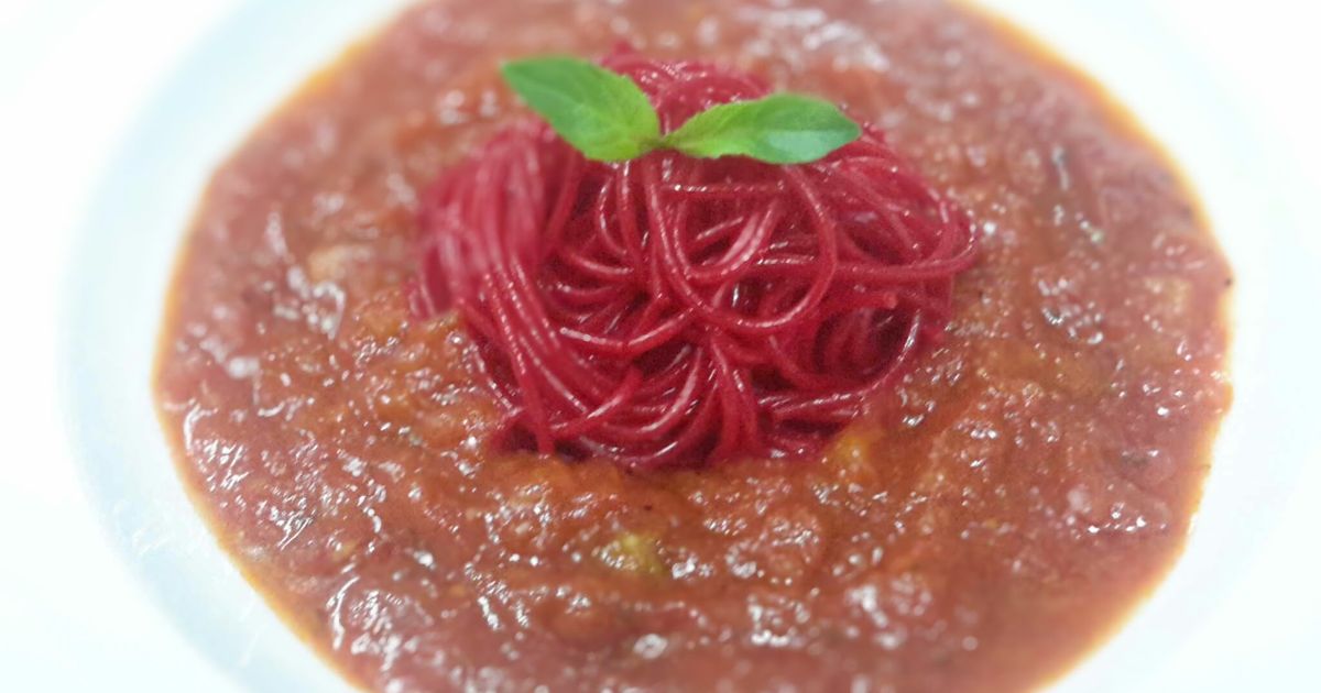 Halloween Pasta : Vegetarian Vampire :) Recipe By Kanya