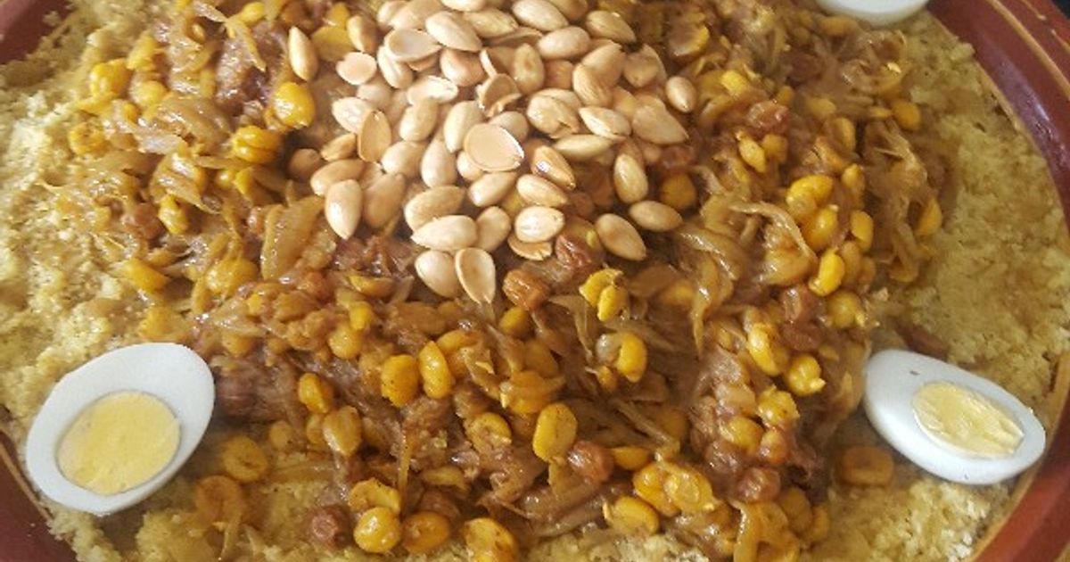 Moroccan Couscous With Onions And Raisins (Tfaya) Recipe By Oum Haroun 🇲🇦🇲🇦