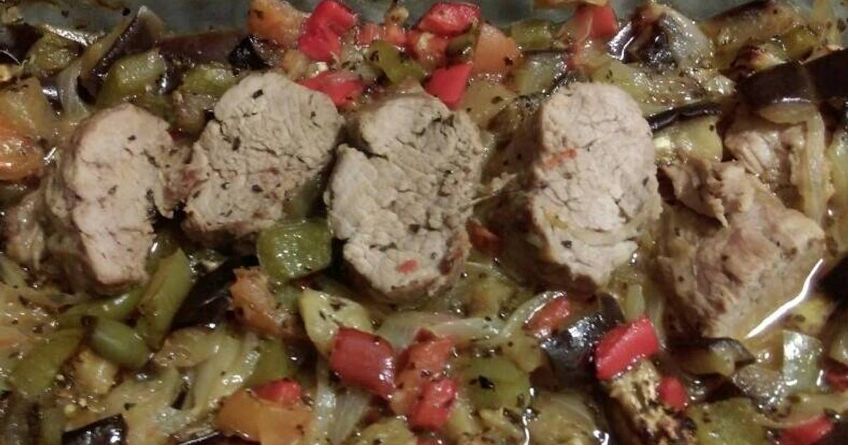 Solomillo de cerdo con verduras Receta de Mery- Cookpad