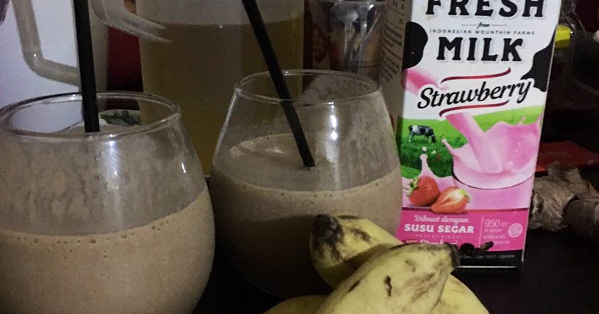 Resep Jus pisang Banana Smoothies oleh Melly Nursyifa - Cookpad