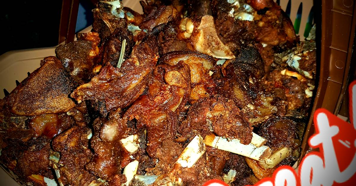 Fried goat meat Recipe by UmmuAbdul - Cookpad