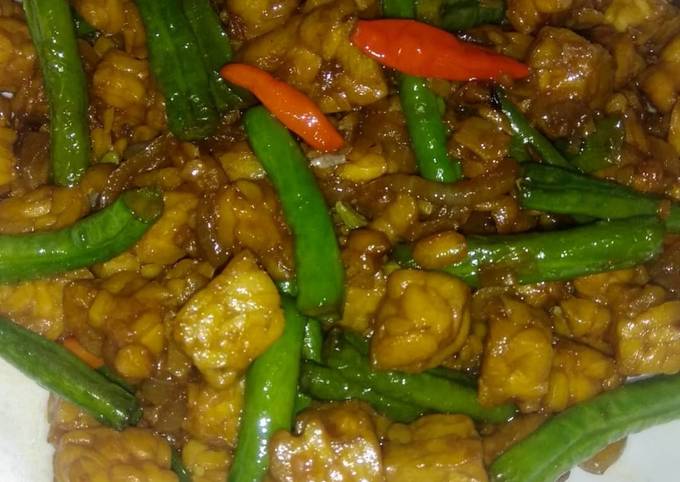 Resep Tempe orek kacang panjang oleh Ade Elis - Cookpad