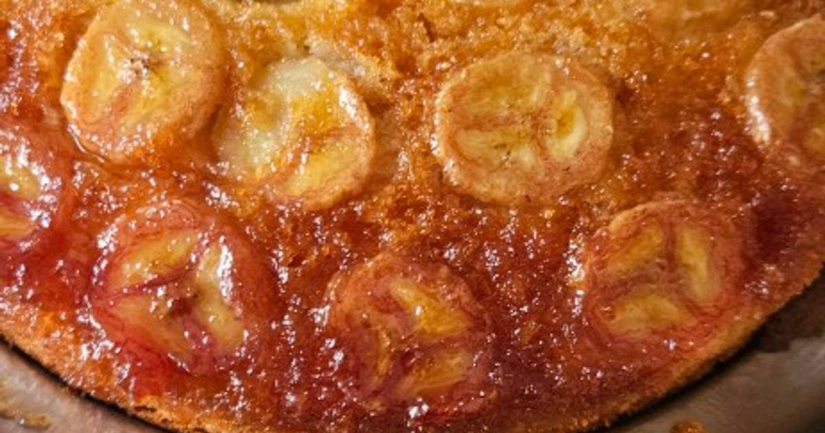 Torta de banana invertida Receta de Vanessa M Navarro- Cookpad