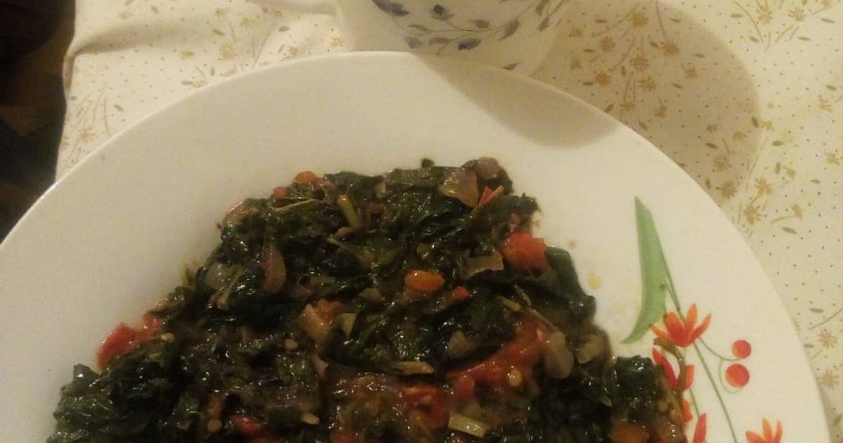 Managu with spinach #festivecontest_Kakamega Recipe by maggy - Cookpad