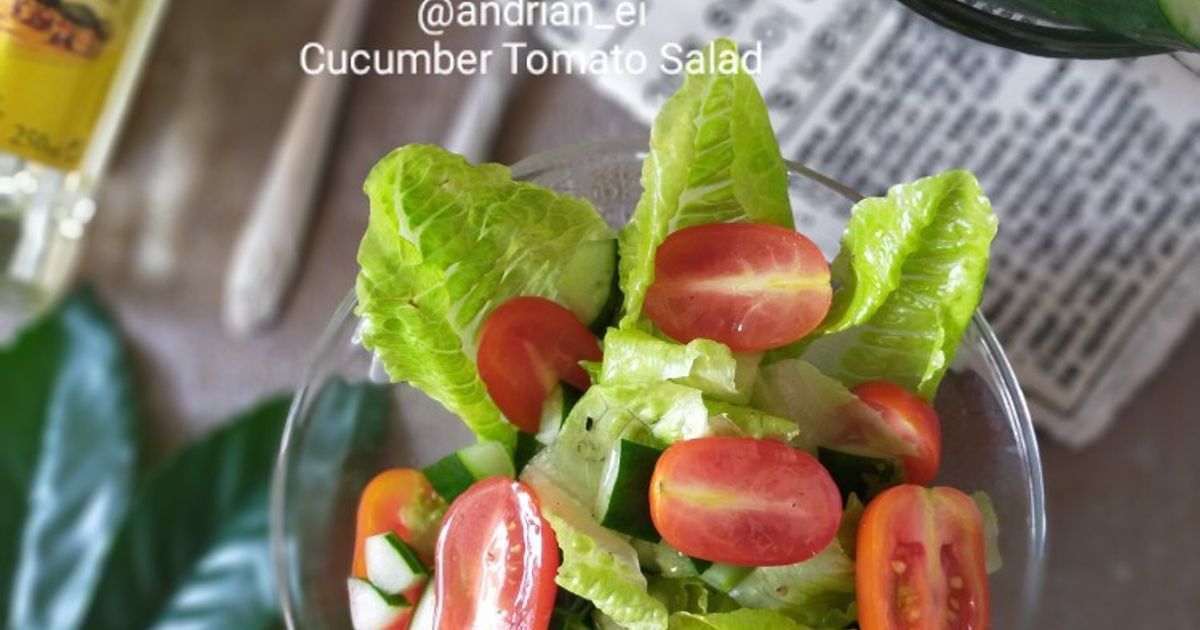 Resep selada mentimun daun tomat rumahan enak dan mudah - Cookpad
