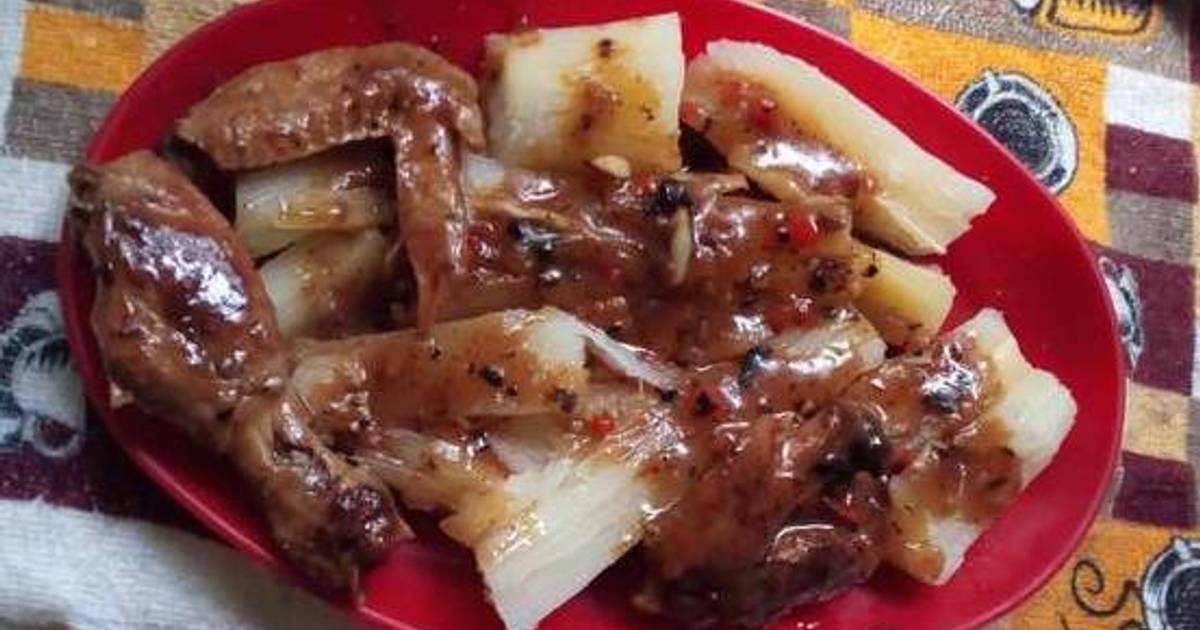 Pollo al ajo en salsa negra Receta de Glizet Del Valle Martinez ...