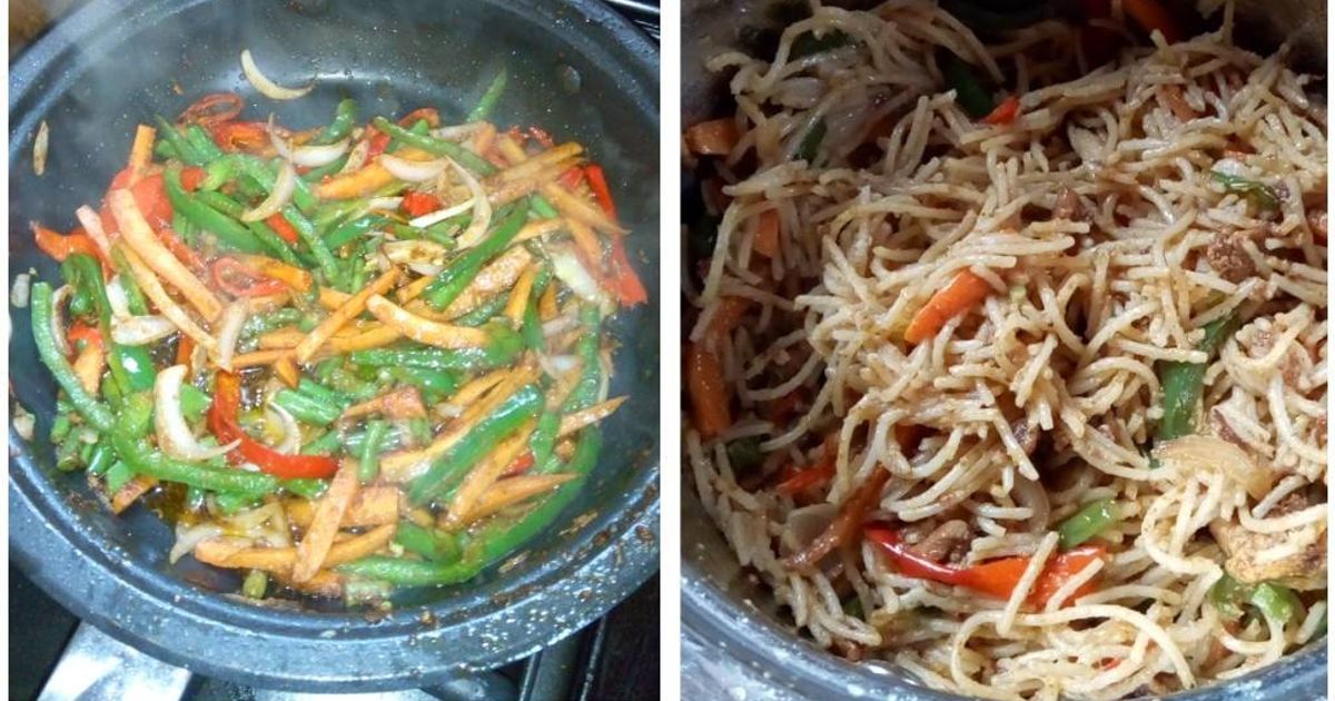 Stir Fry Spaghetti Recipe by Fcb_kitchen - Cookpad