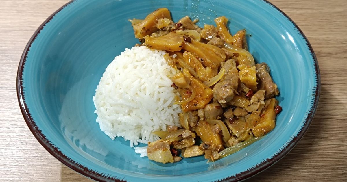 Wok De Lomo De Cerdo Con Piña En Salsa De Cítricos Al Achiote Receta de ...