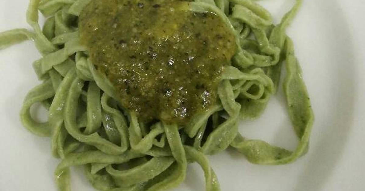 Pasta fresca de acelgas con pesto Receta de lili- Cookpad