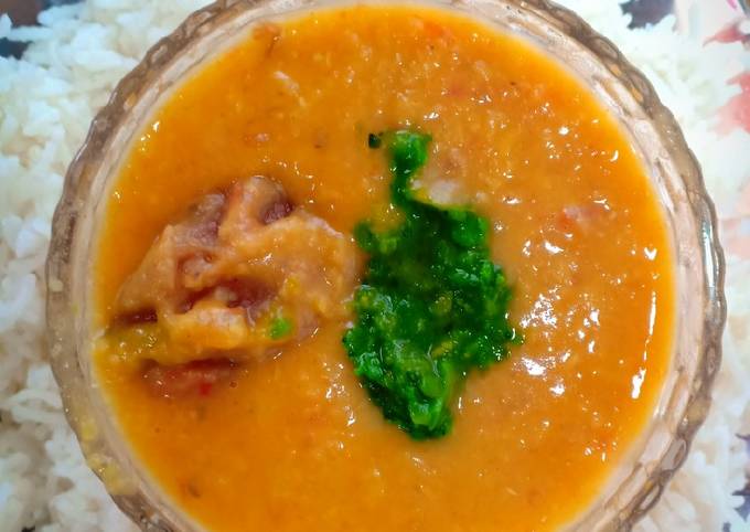 Daal with simple rice Recipe by Cook With Aiza Mom - Cookpad