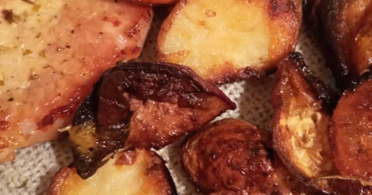 Peceto al horno con papas - 63 recetas caseras- Cookpad