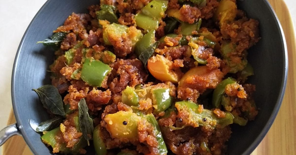Besan Capsicum Sabji Recipe by Manisha Mav