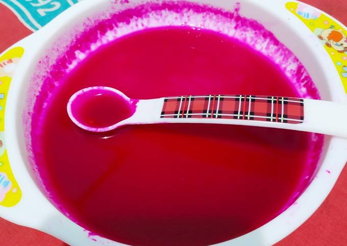 Resep Mpasi puree buah naga merah 6m+ oleh Helnia - Cookpad