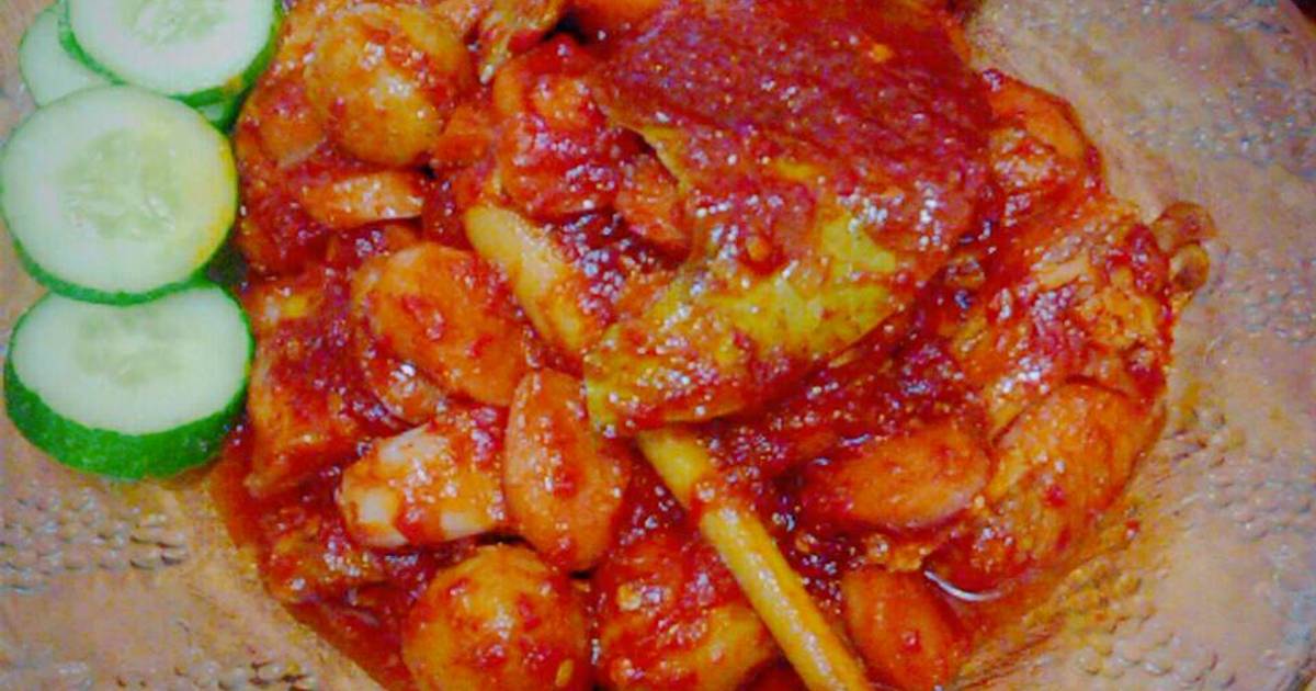 Resep Balado ayam baso+sosis oleh Lusyana - Cookpad