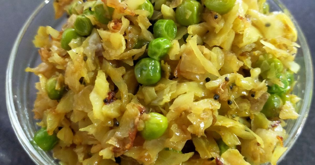 Cabbage Peas Green Subzi Recipe by Darshana Patel - Cookpad