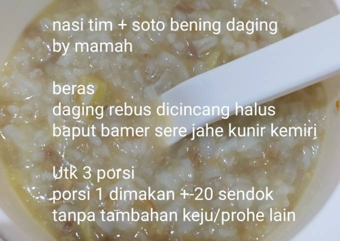 Resep Nasi tim + soto bening daging sapi 8+ oleh Wratsari Krishnamurty ...
