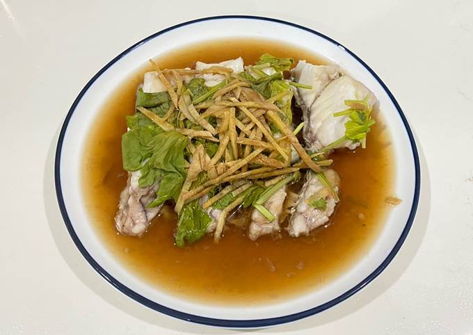 Steamed Grouper With Ginger Recipe by Marumo - Cookpad