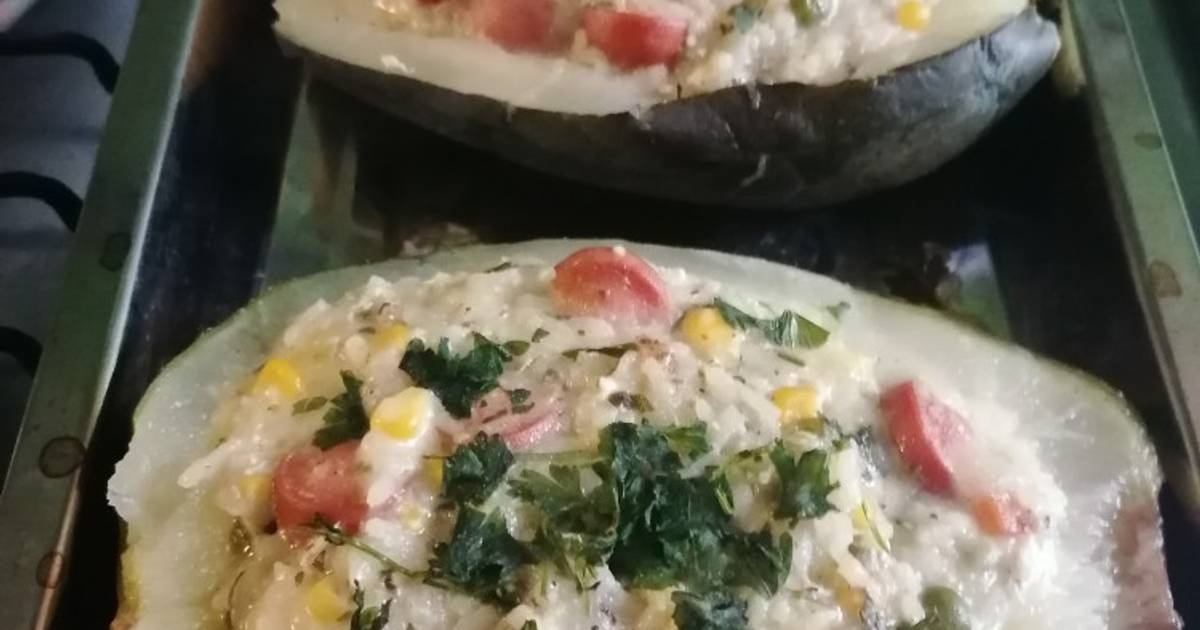 Zapallo Italiano relleno Receta de Kathy Vanessa- Cookpad