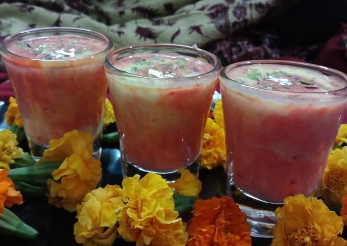 Zaafrani gulkand Chenna kheer Recipe by Shifali Gupta - Cookpad