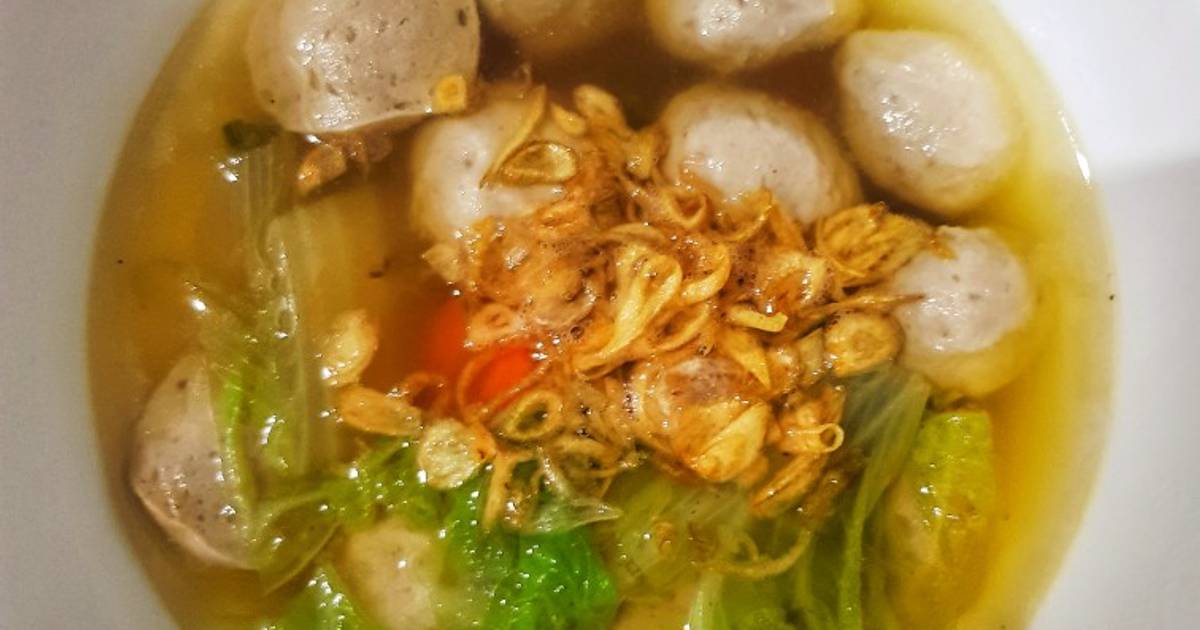 Resep Soup Baso Mudah BANGET oleh millenialcook - Cookpad