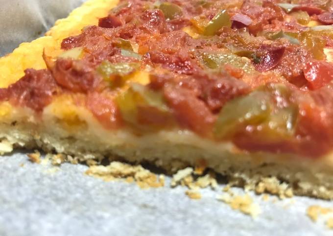 Coca/pizza de pimiento y tomate 🍅 con masa de cerveza Receta de @tesa ...